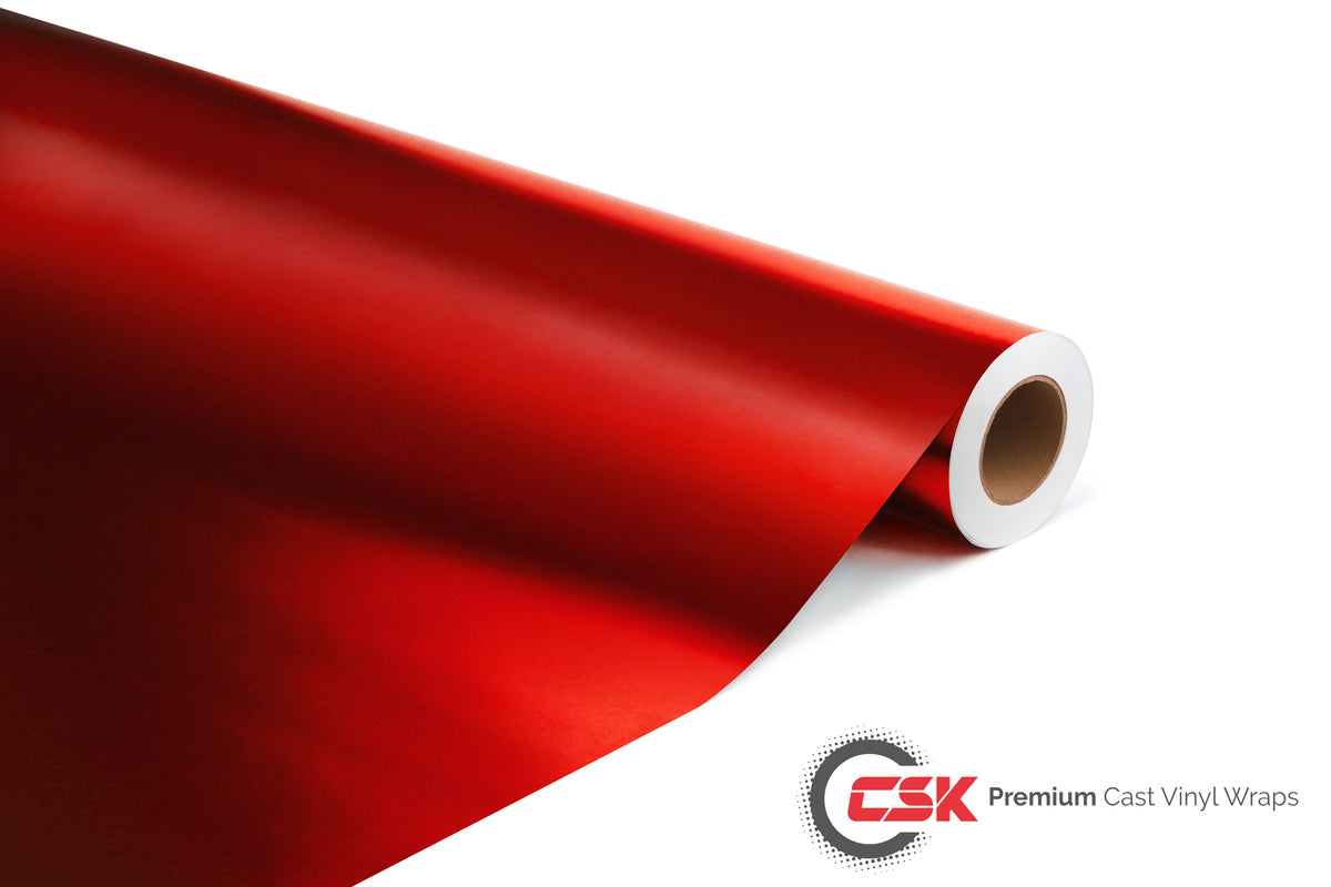 Satin Matt Chrome Red | MCF02 – CSK Premium Cast Vinyl Wraps